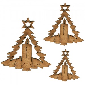 Christmas Tree MDF Wood Shape for altered art and craft project